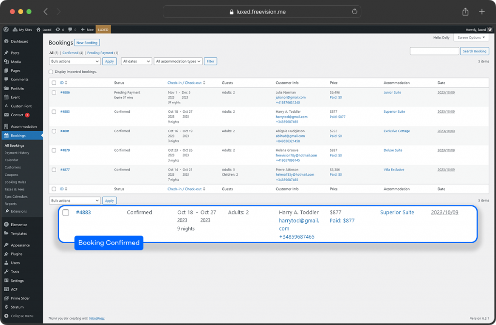 Luxed – Hotel Booking WordPress Theme